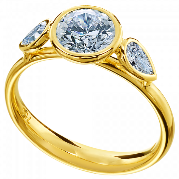 Round and Pear cut Diamond Engagement Ring – https://dcjltd.com/