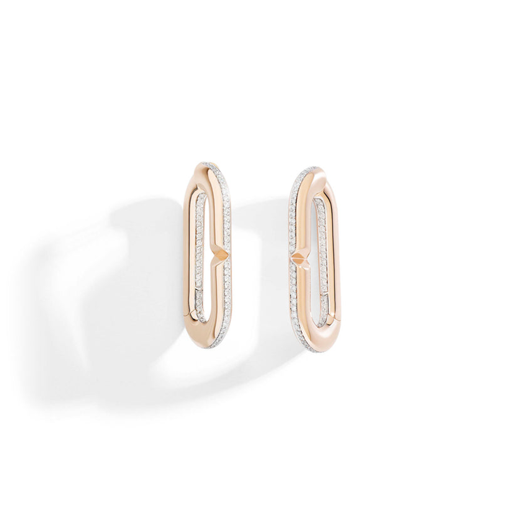 Mon Jeu Maxi Earrings 18K Rose Gold 114 Round Brilliant Cut Diamon – https://dcjltd.com/