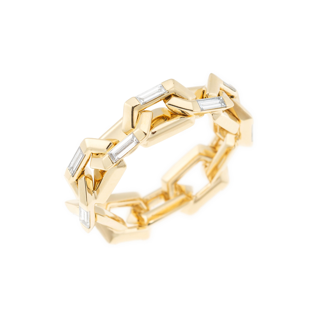 Spectrum Revisited Ring Polished 18K Yellow Gold Baguette Diamonds ...